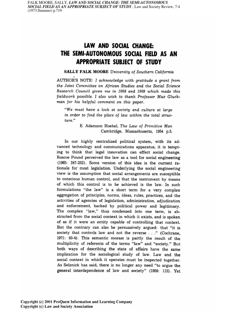 SASF Sally Falk Moore SASF | PDF