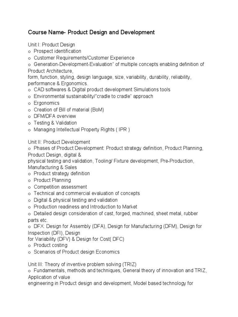 Product Design and Development | PDF | Design | Product Design