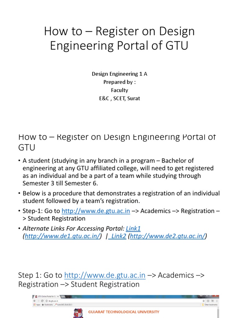 How To Register GTU de Portal - KCP | PDF