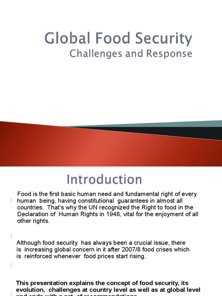 Global Food Security - Final | PDF | Food Security | Agriculture