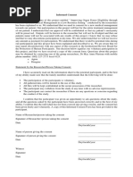 Interview Consent Form | PDF | Consent | Interview