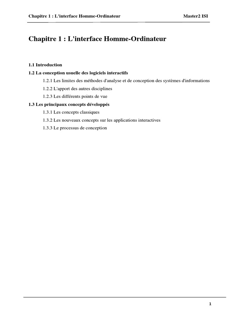 Concepts clés de l'interface Homme-Ordinateur | PDF | Ergonomie et facteurs humains ...