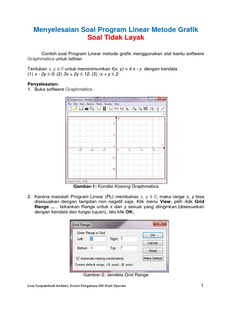 3 Menyelesaian Soal Program Linear Metode Grafik Tidak Mempunyai Selesaian | PDF