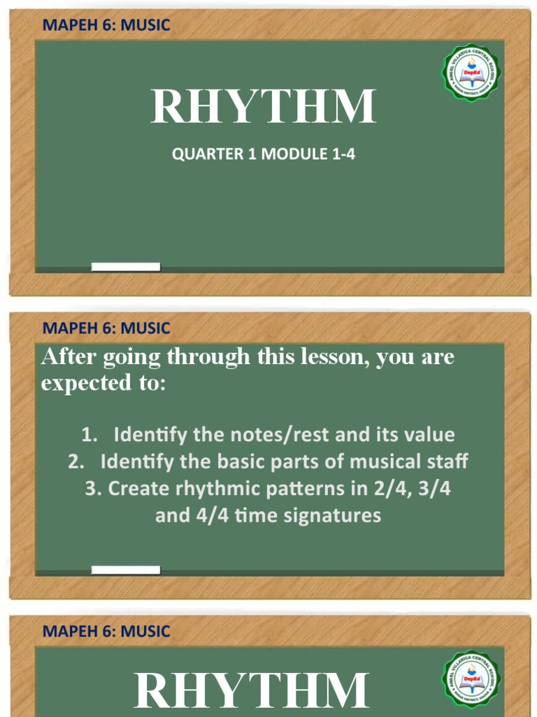 Creating Rhythmic Patterns Mapeh 6 | PDF | Rhythm | Music Theory