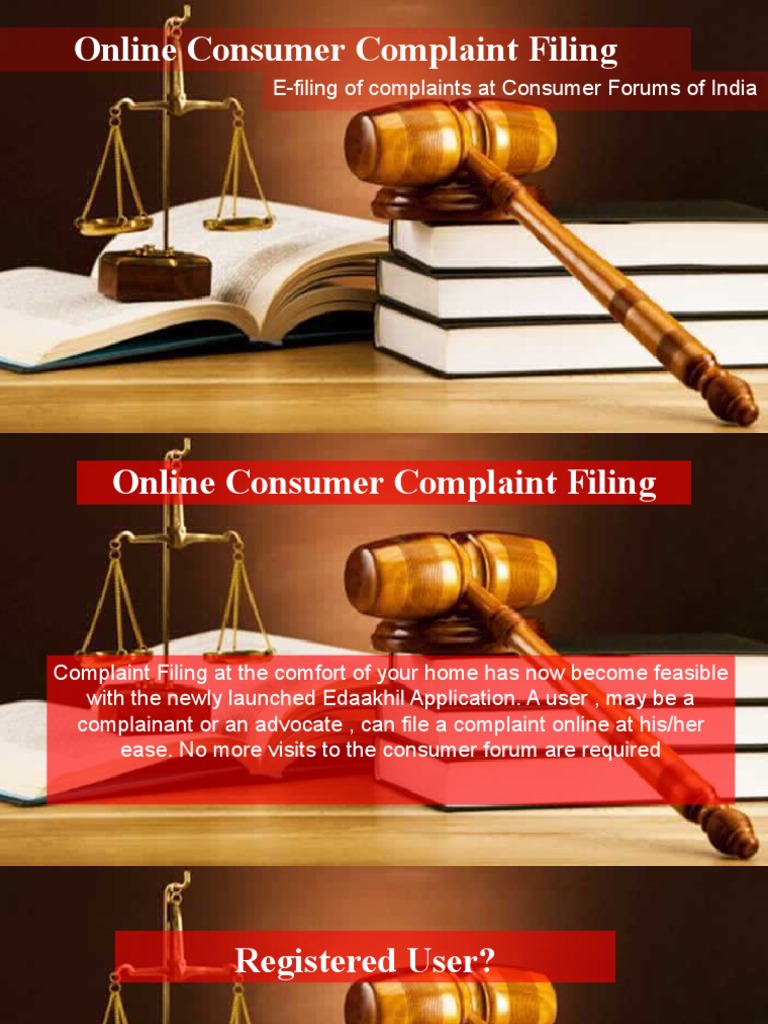 Online Consumer Complaint Filing: E-Filing of Complaints at Consumer ...