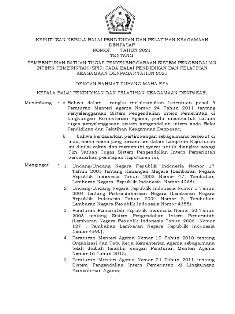 SK Spip | PDF | Bisnis