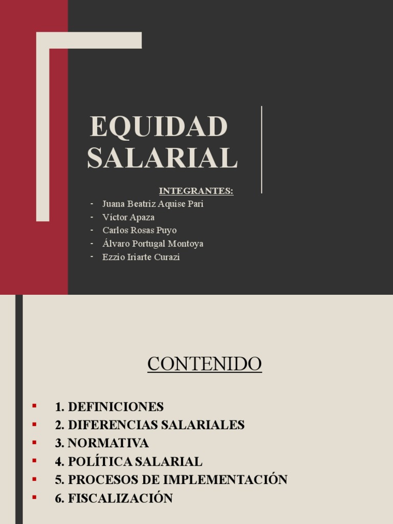 Grupo 6 EQUIDAD SALARIAL | PDF | Salario | Brecha salarial de género