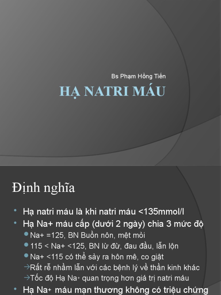 H Natri Máu | PDF