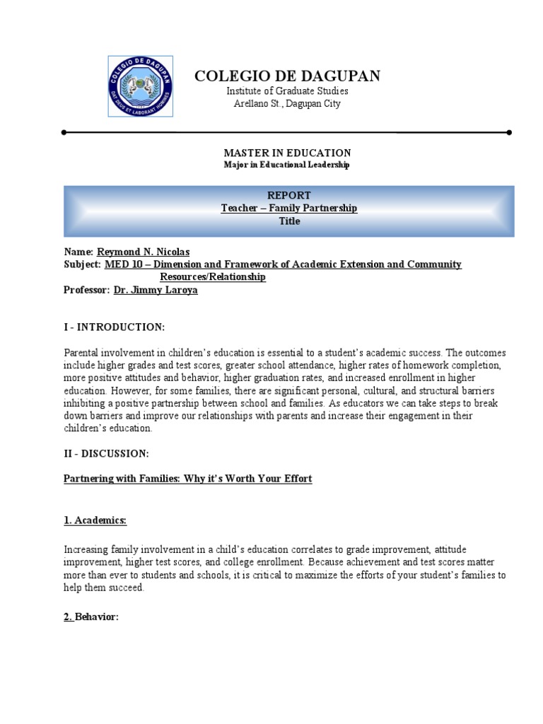 CDD Report Format Med10 | PDF | Teachers | Learning Disability