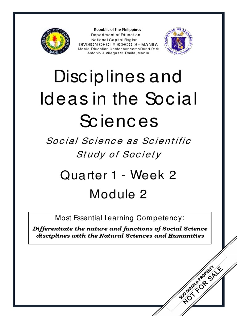 DISS Q1 M2 Social Science As Scientific Study of Society | PDF | Scientific Method ...