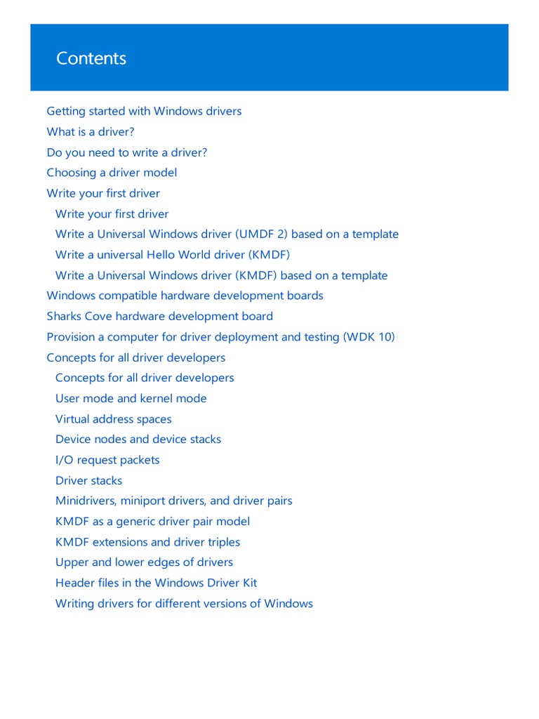 Getting Started With Windows Driver | PDF | Device Driver | Kernel ...