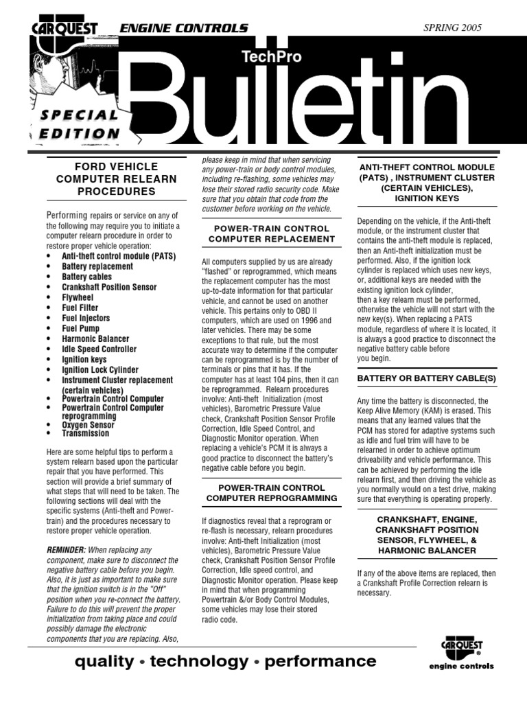 PATS Type A B C D E Reprogramming | PDF | Ignition System | Vehicles