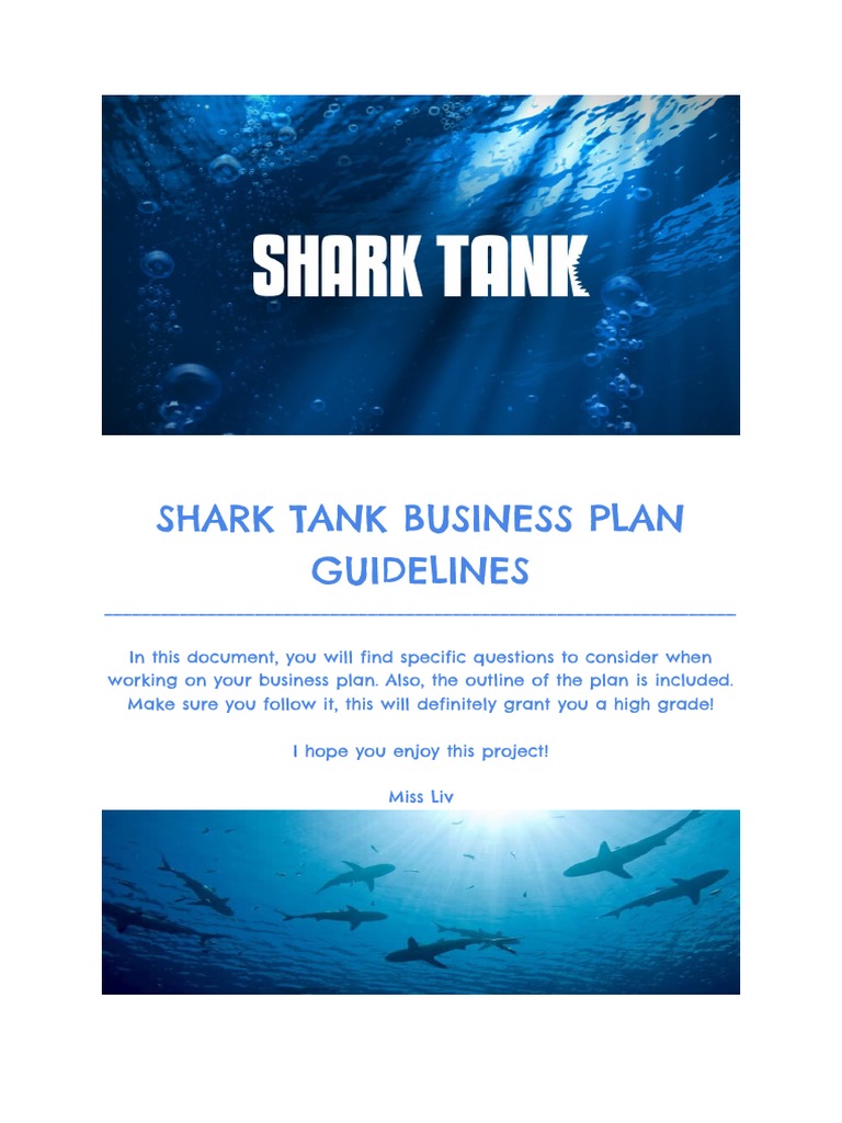 Shark Tank Business Plan Guidelines | PDF