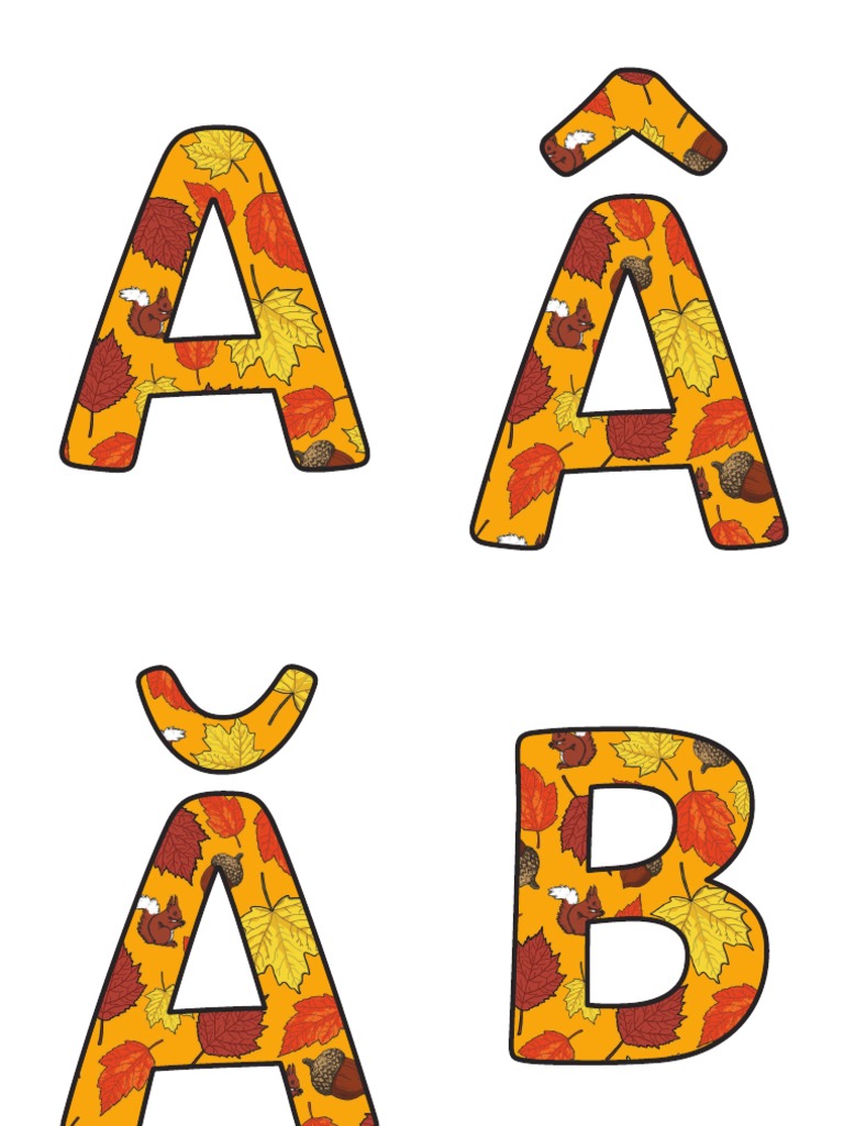 Toamna - Litere Decupabile | PDF