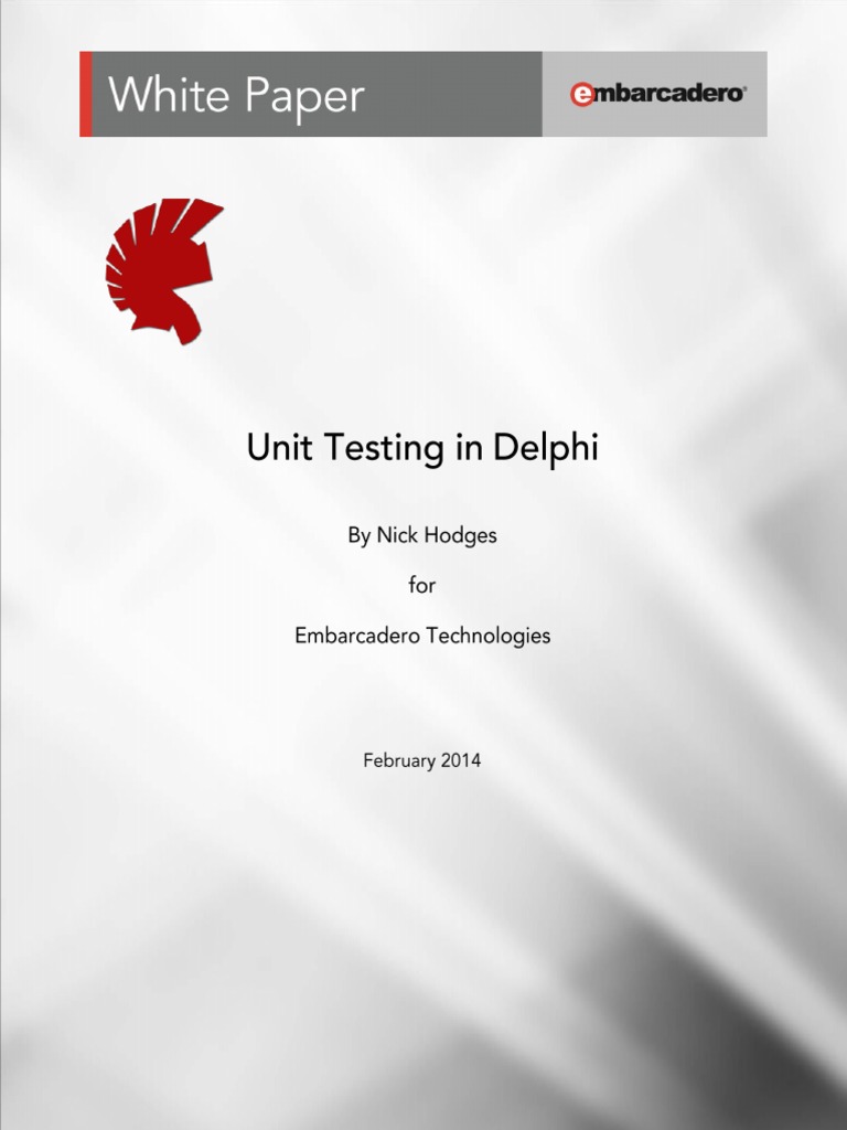 Unit Testing In Delphi By Nick Hodges 110214 Pdf Programming Constructor Object Oriented