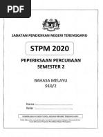 Bahasa Melayu Sem 2 (9102) - STPM 2023 (Soalan) | PDF
