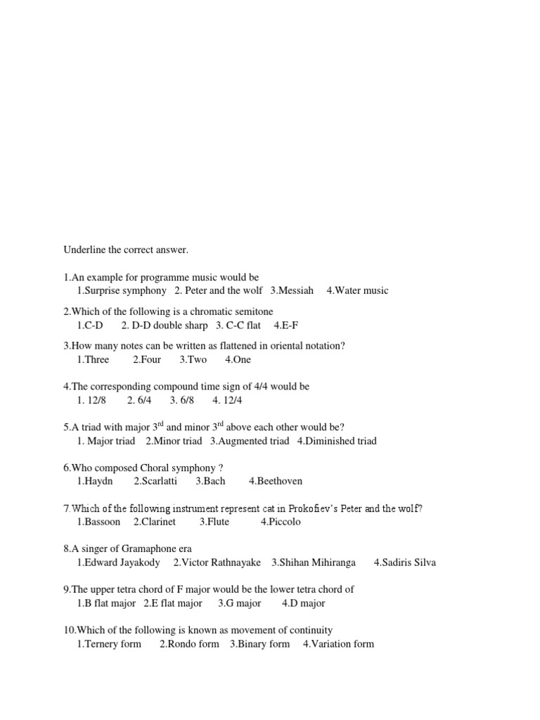 Grade 9 Western Music | PDF | Musical Compositions | Music Theory