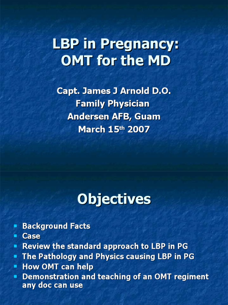 LBP in Pregnancy: OMT For The MD | PDF | Anatomical Terms Of Motion ...