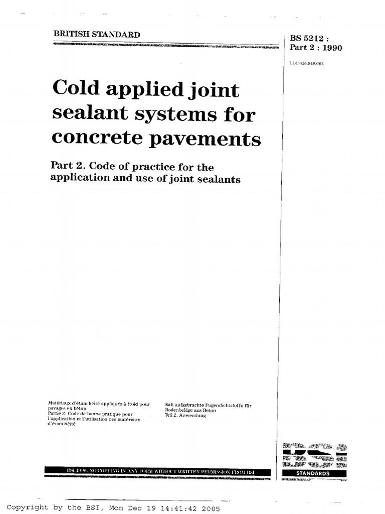 BS 5212 Part II | PDF