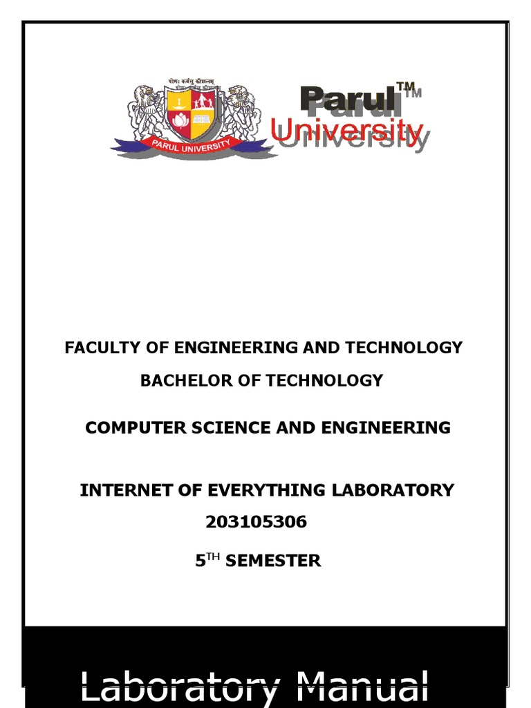 IOE - Lab Manual | PDF | Arduino | Microcontroller
