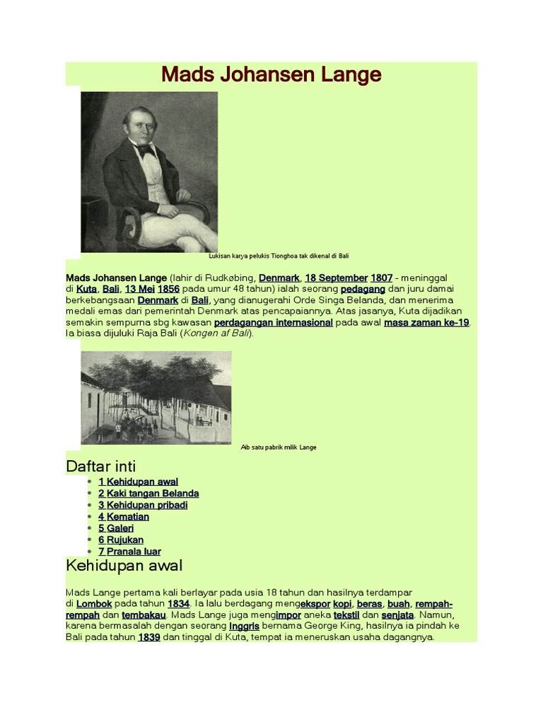 Mads Johansen Lange | PDF | Sejarah | Klasik