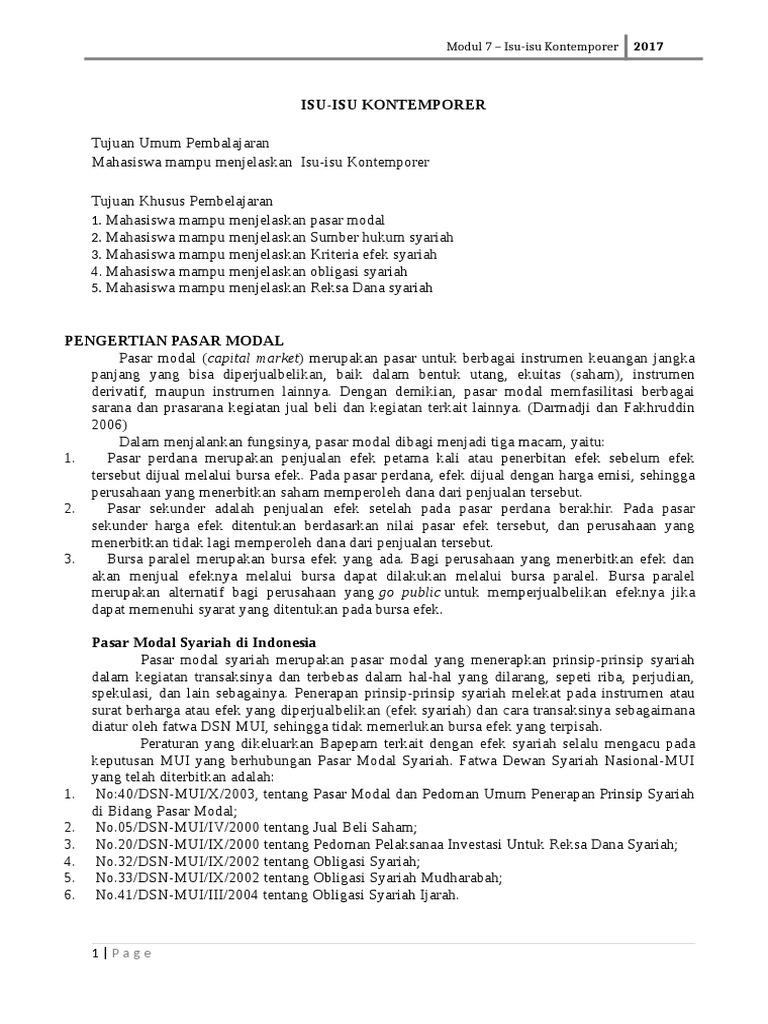 Isu-Isu Kontemporer | PDF
