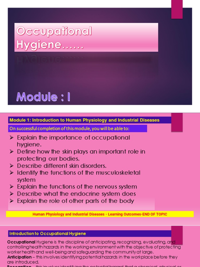 Occupational Hygiene - Part - 1 | PDF | Human Musculoskeletal System ...