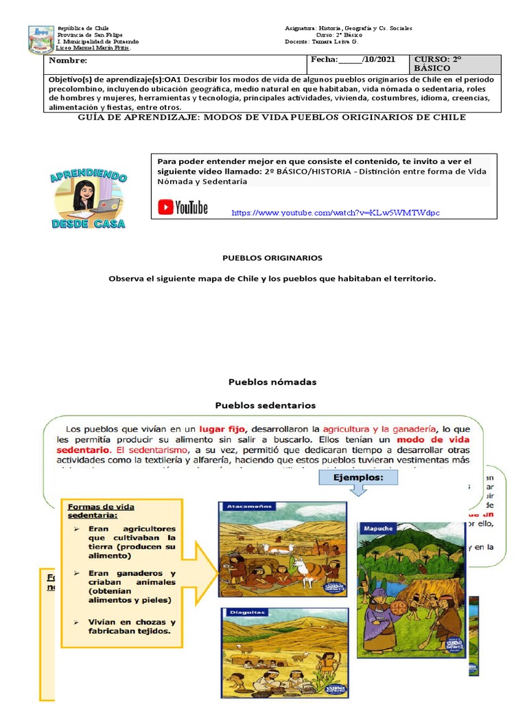 Modos de Vida de Pueblos Originarios | PDF | Nómada