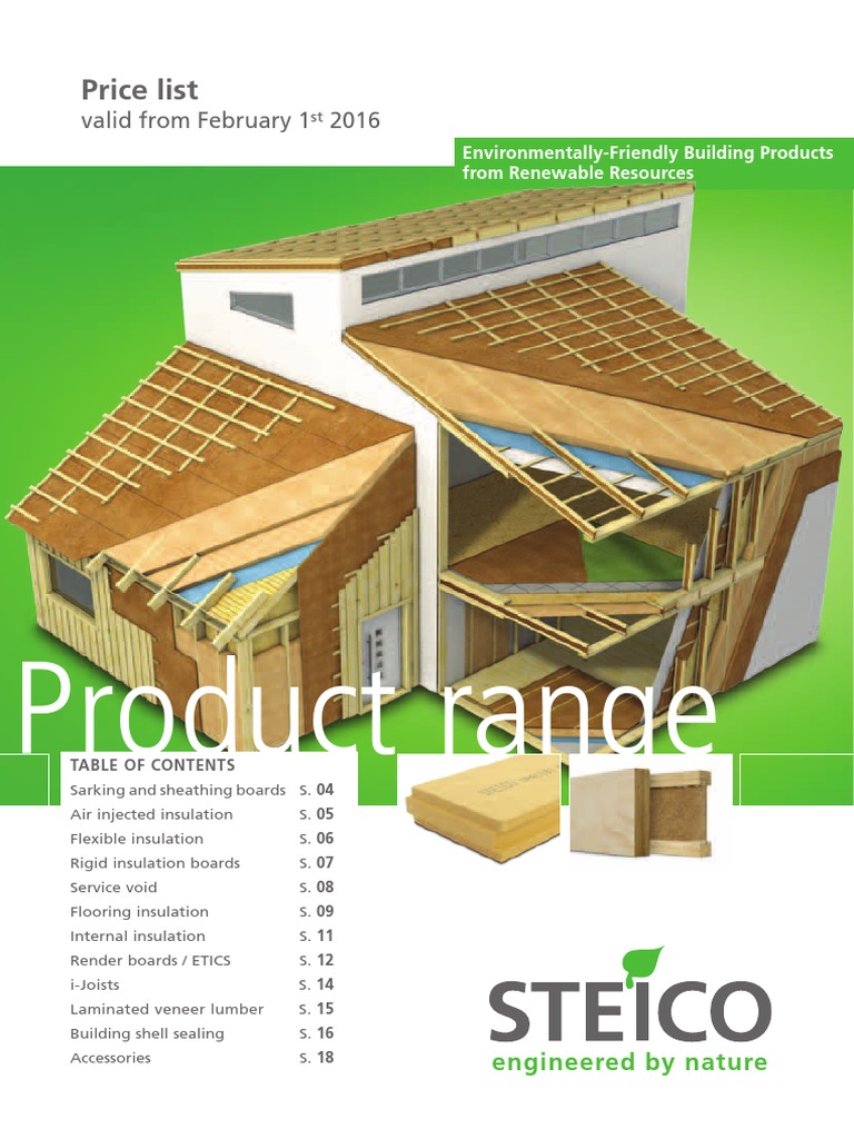 STEICO Pricelist Int I | PDF | Building Insulation | Wood