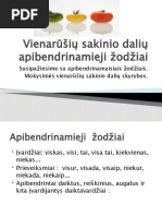 Vienaruses Sakinio Dalys | PDF