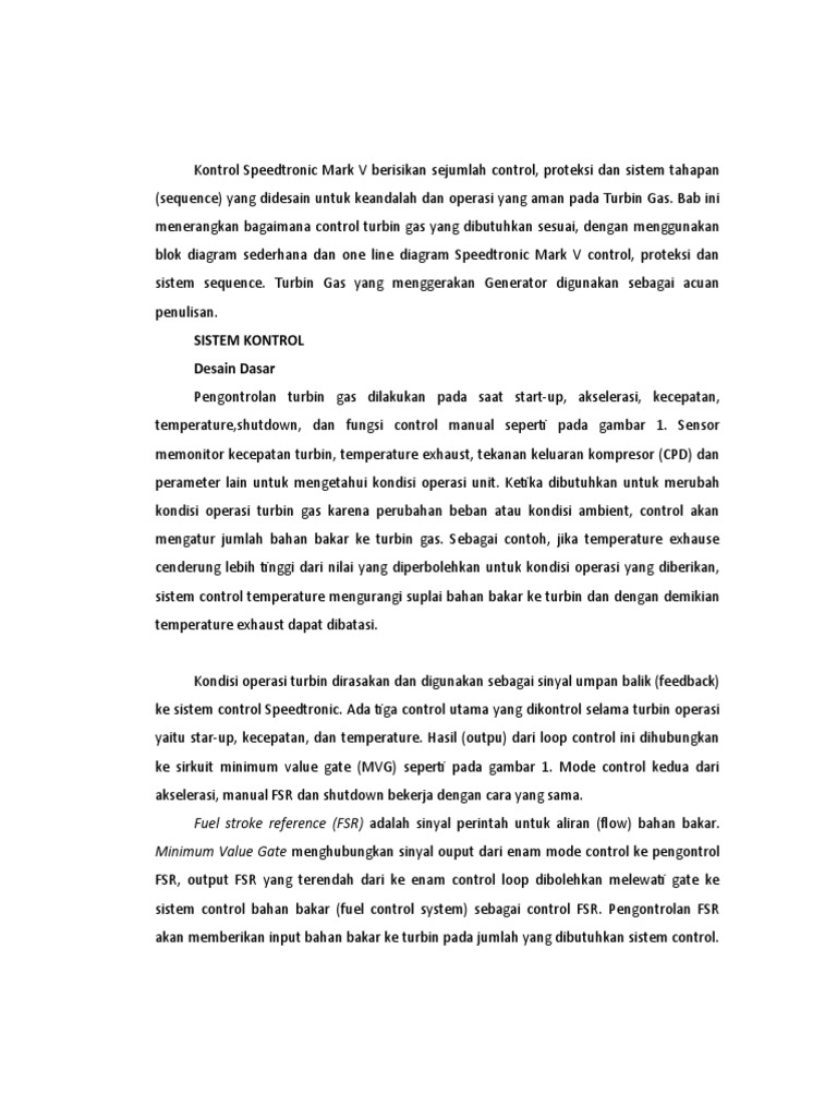 Fundamentals of Speedtronic Mark V Control System1 | PDF