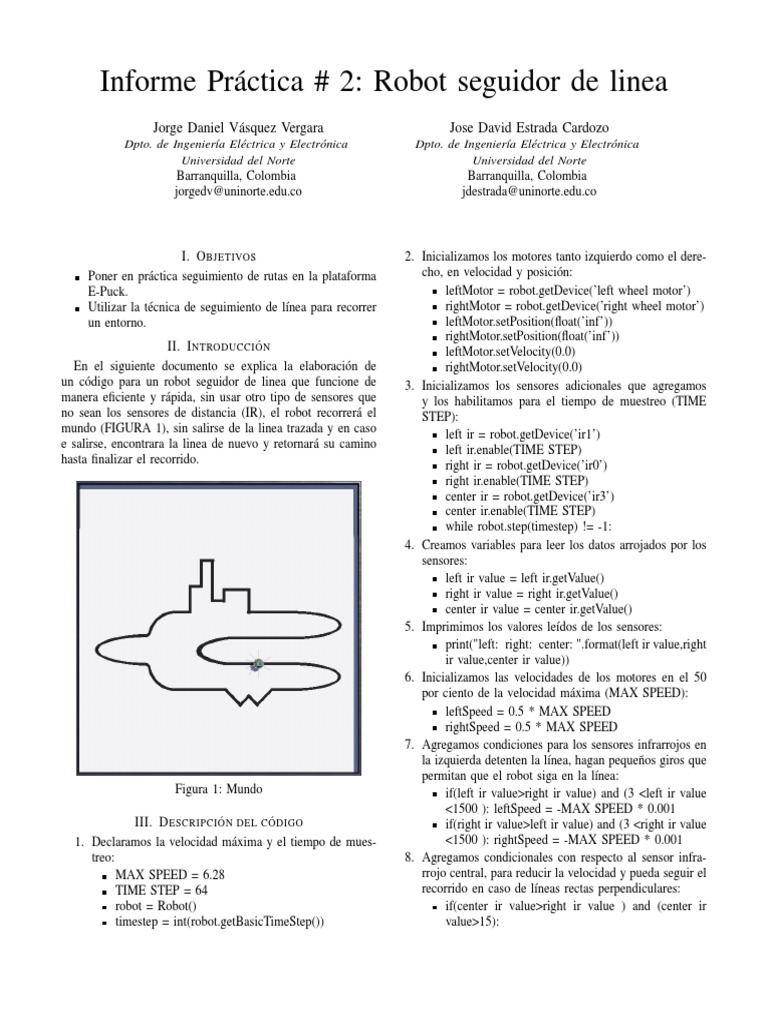 Lab 2 | PDF | Robot | Robótica