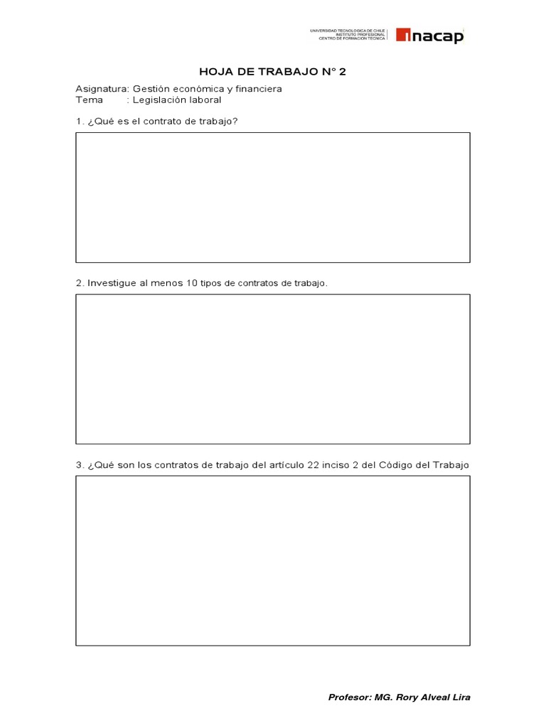 Hoja de Trab. 2 Pige | PDF