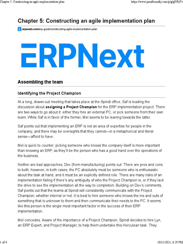 Chapter 5 Constructing An Agile Implementation Plan | PDF | Performance ...