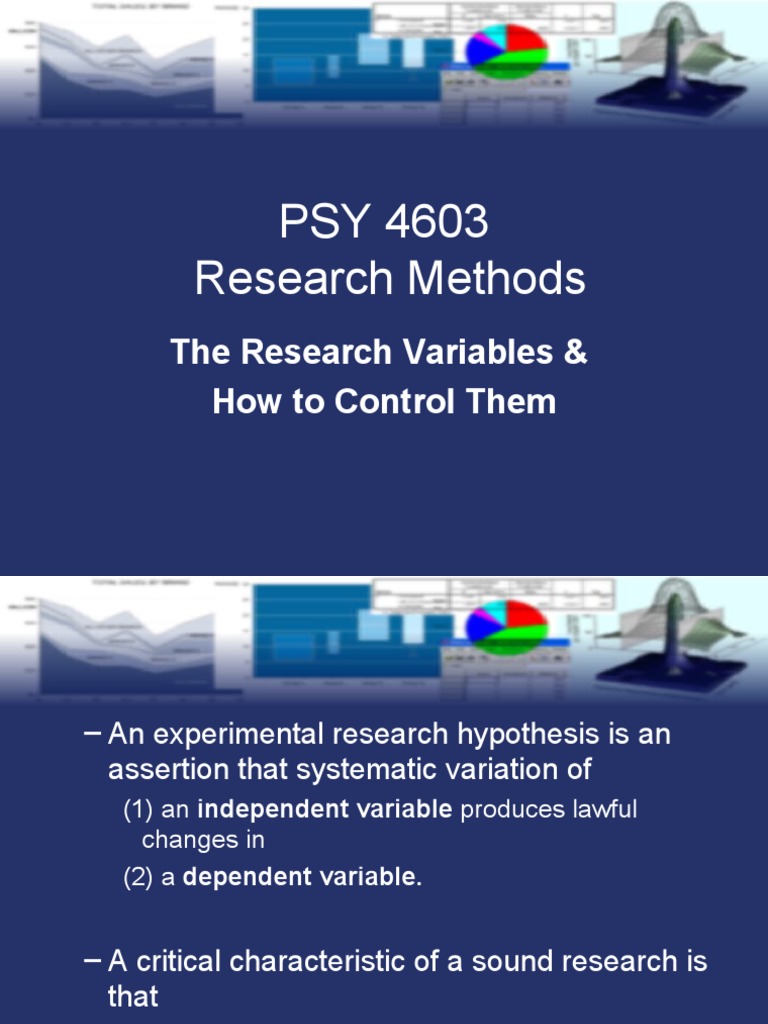 Controlling Variables in Experimental Research: A Guide to Manipulating ...
