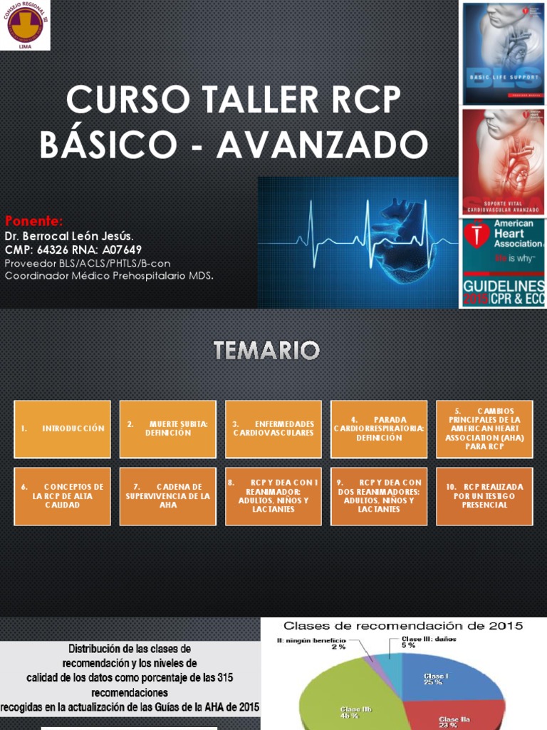 RCP BASICO Y AVANZADO | PDF | Reanimación cardiopulmonar | Paro cardíaco