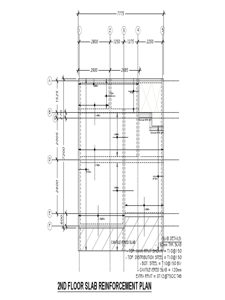 2ND Floor Slab Reinforment Details | PDF | Technology & Engineering