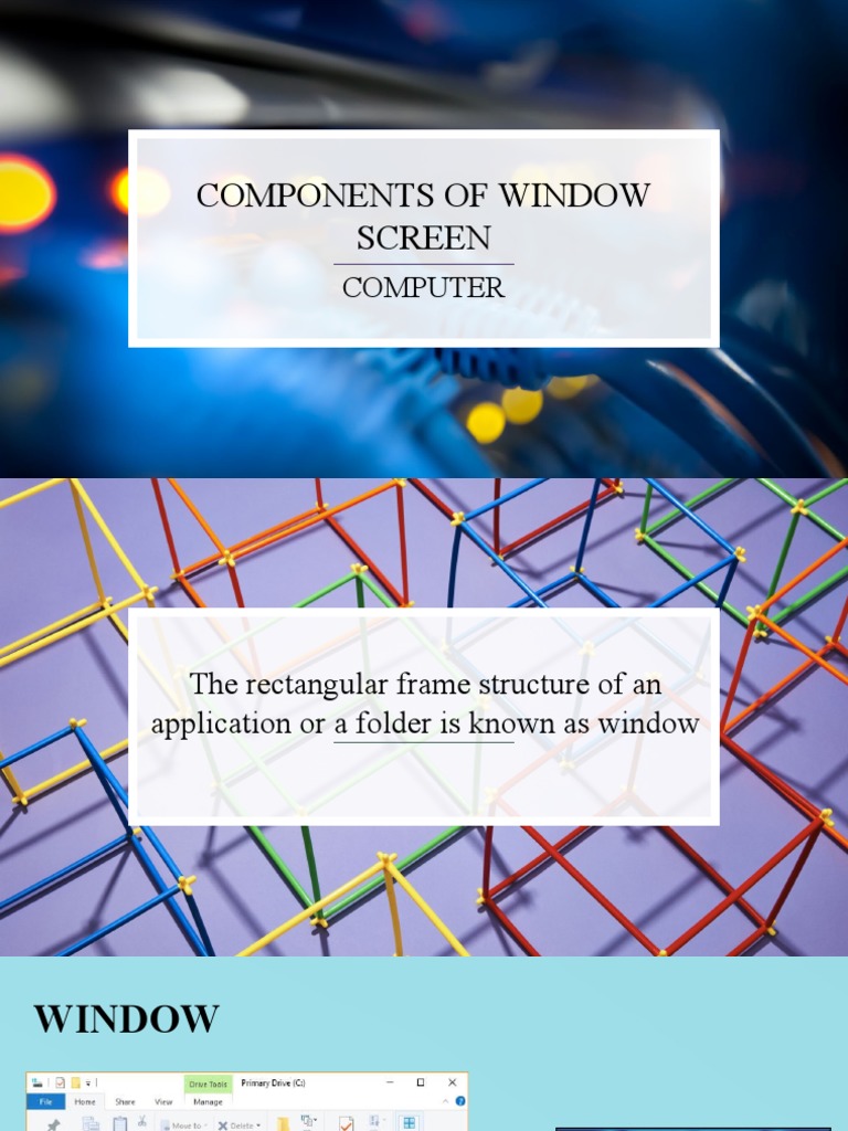 Components of Window Screen | PDF | Window (Computing) | Menu (Computing)