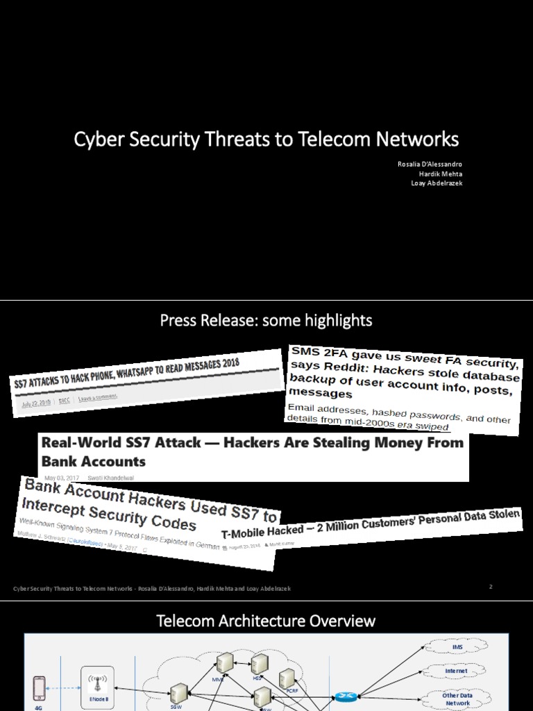Telecom Cybersecurity Threats Analysis | PDF | Ip Multimedia Subsystem ...