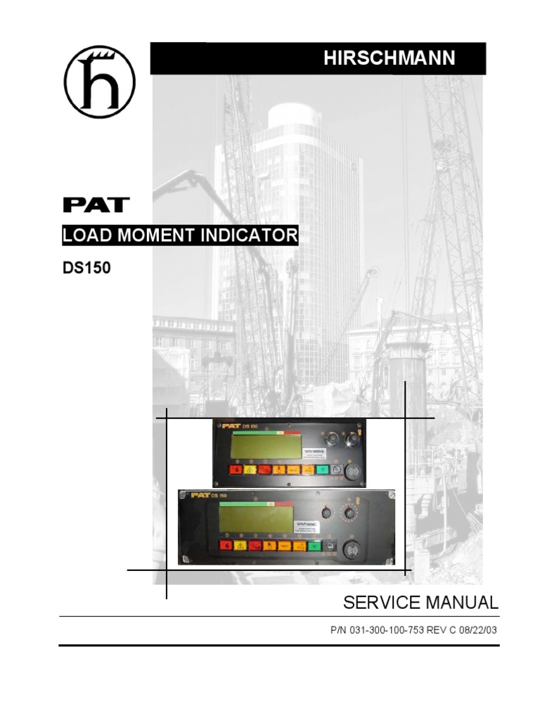 Hirschmann: Load Moment Indicator | PDF | Crane (Machine) | Switch