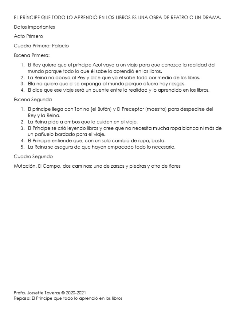 El Principe Que Todo Lo Aprendió en Los Libros | PDF