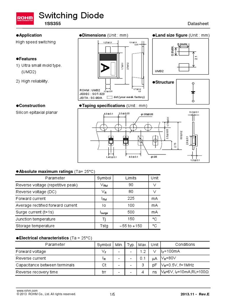 Switching Diode: Datasheet | PDF | Diode | Reliability Engineering