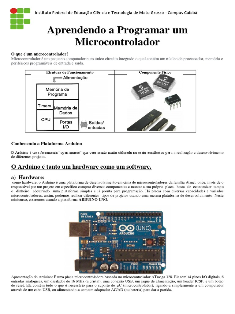 4 - ManualResumidoArduino | PDF | Arduino | Controle de fluxo