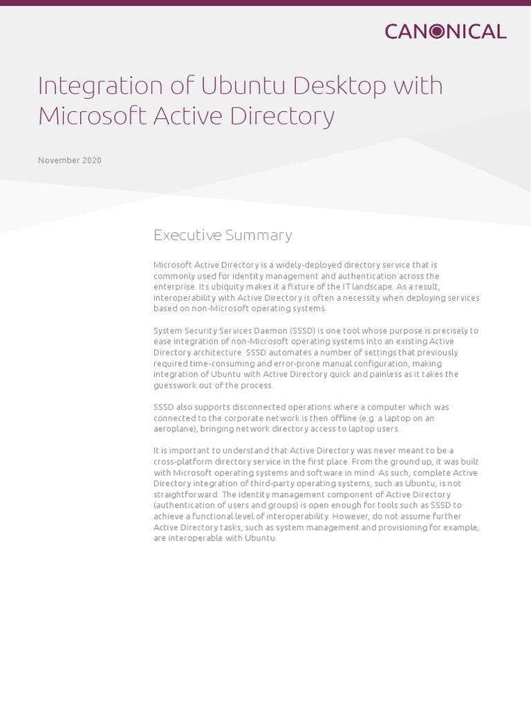 Integration of Ubuntu Desktop With Microsoft Active Directory | Download Free PDF | Active ...