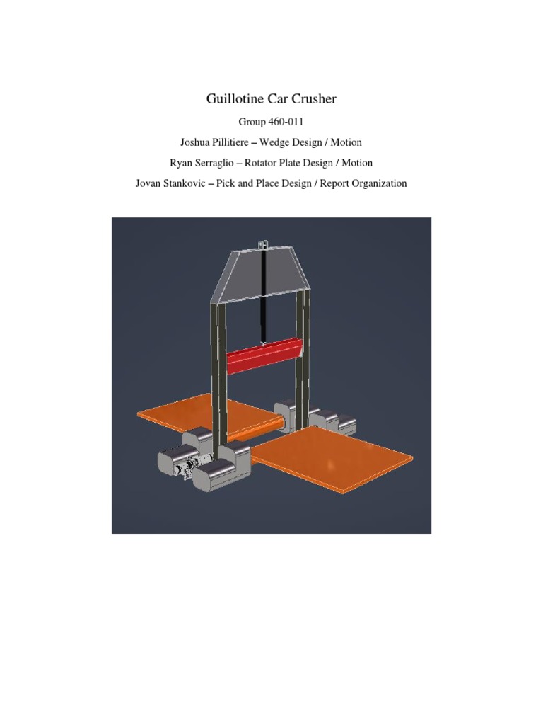 Guillotine Car Crusher | PDF | Engines | Force