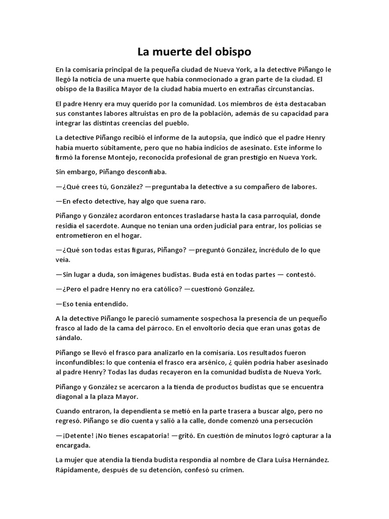 La Muerte Del Obispo Pdf