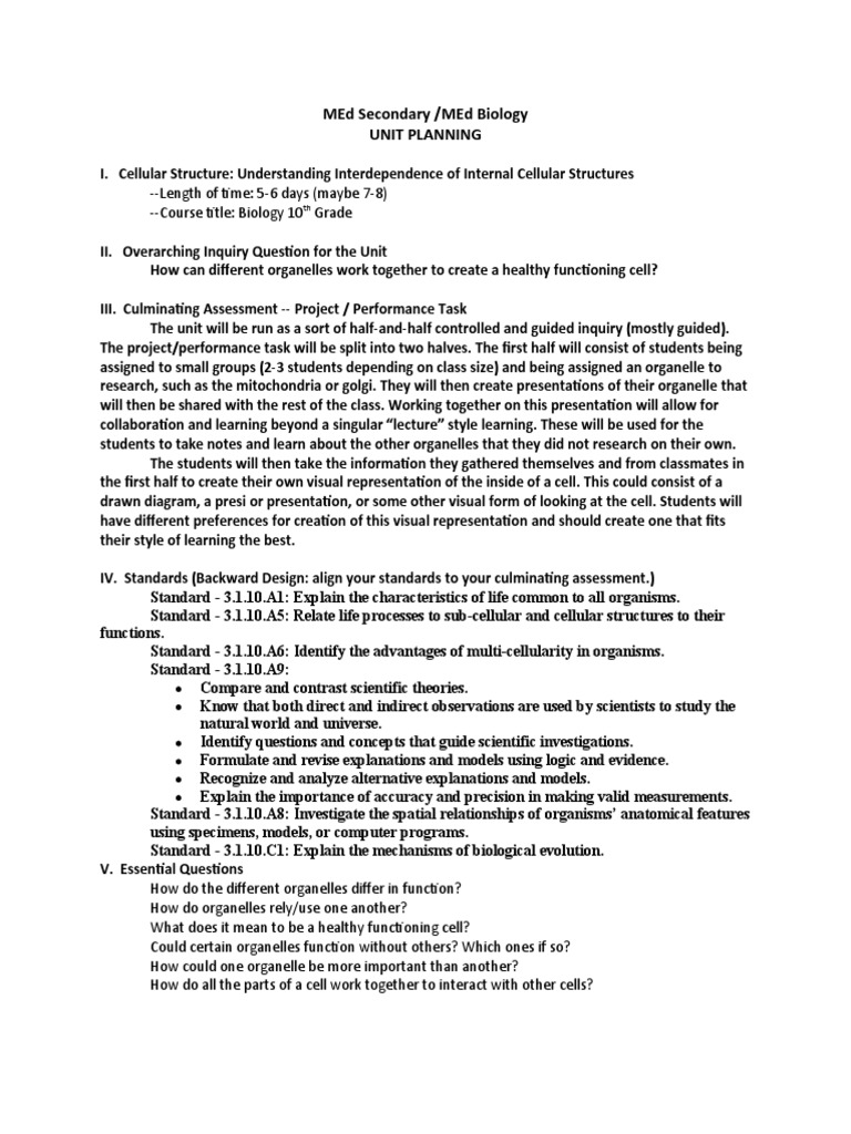 Assignment 7 Sydney Biggs | PDF | Cell (Biology) | Organelle