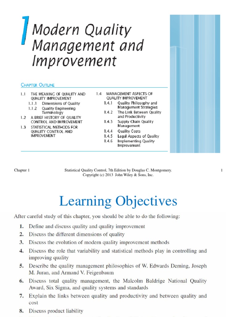 1 Statistical Quality Control, 7th Edition by Douglas C. Montgomery ...