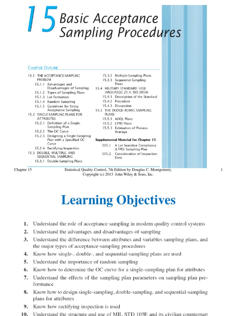 Statistical Quality Control, 7th Edition by Douglas C. Montgomery. 1 ...