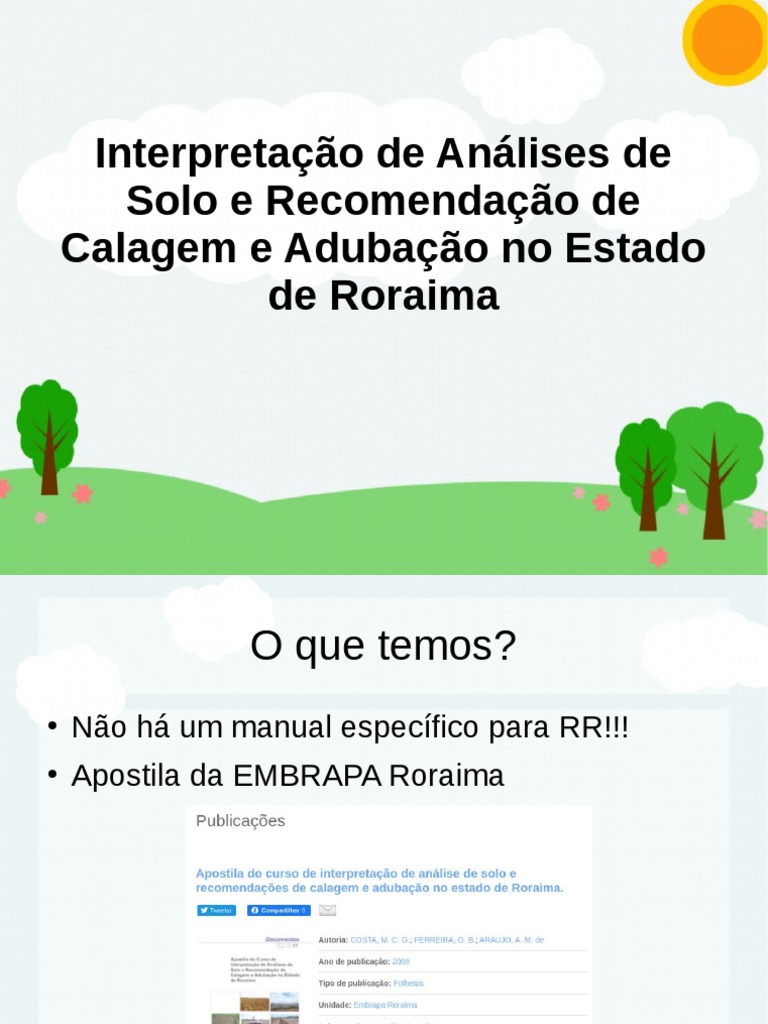 Recomendação de Adubação e Calagem | PDF